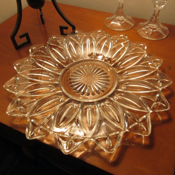 Unknown | Dining | Vintage Crystal Tray Cut Glass Tray | Poshmark